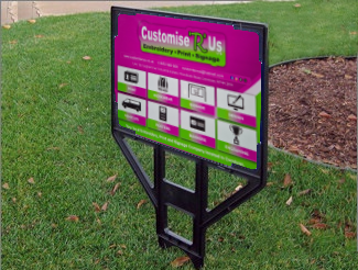 Correx Board with stake frame. – Customise 'R' Us